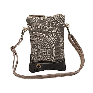 Myra Bag Timeless Upcycled Canvas Crossbody Bag S-1326
