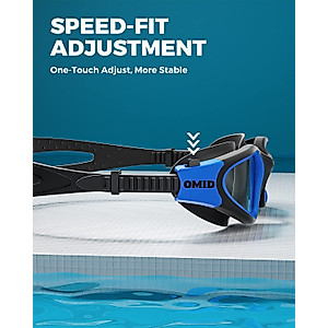 OMID Swim Goggles, P2 Lite Comfortable Anti-Fog Swimming Goggles for Men Women Adults Youth
