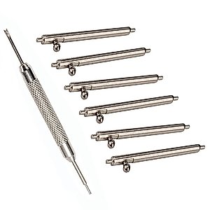 Olytop for 22mm Quick Release Spring Bars Watch Pins - 6PCS Stainless Steel Watch Replacement Band Pins 22mm Strap Link Pins Diameter 1.5mm + Spring Bar Tool (22mm)