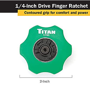 Titan 12090 1/4-Inch Drive 72-Tooth Finger Ratchet