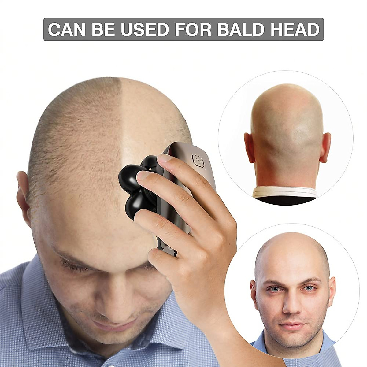 Electric Head Shaver for Bald Men, SURKER Upgrade Rotary 6 in 1 Multifunctional Electric Razor Grooming Kit, USB Rechargeable Wet and Dry Cordless Waterproof Hair Trimmers LED Display