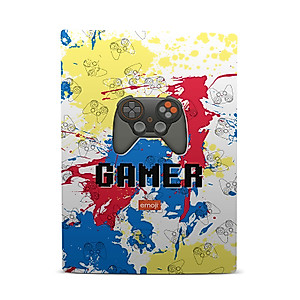 Head Case Designs Officially Licensed Emoji Gamer Art Patterns Vinyl Faceplate Sticker Gaming Skin Case Cover Compatible with Sony Playstation 5 PS5 Digital Edition Console and DualSense Controller