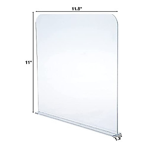 4Pcs Clear Acrylic Shelf Dividers, Adjustable Closet Organizer Fit for Any Thickness of Shelves, Great for Bedroom, Kitchen, Office, Bathroom, 11.8''x11''