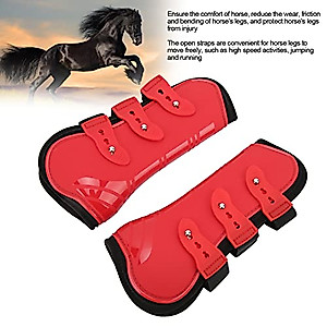 Tnfeeon 2pcs Horse Front Tendon Boots,Adjustable Horse Front Legs Support Boots Horse Leg Protective Wraps Lightweight Horse Riding Equestrian Equipment