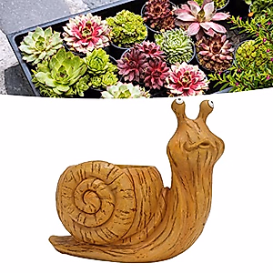 Small Snail Succulent Flower Pots Mini Plant Containers Cute Resin Snail Animal Shaped Flower Pot Succulent Planter Vintage Cactus Plant Pot for Bonsai Cactus Home Office Desktop Ornaments
