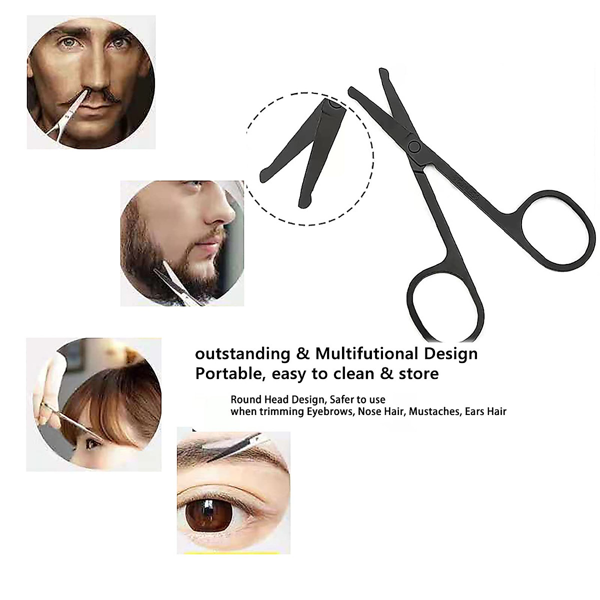 Beard Care Kit Stocking Stuffers for Men Gift Black Beard Brush with Boar Bristles,Anti-Static Fine & Wide Tooth Facial Apron Beard Cover Perfect Father's Day gifts for Dad Men Boy Friend