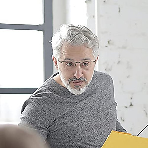 JJWELL 3 Pack Blue Light Reading Glasses for Men, Lightweight Metal Rectangle Semi Rimless Readers for Men, Anti Eyestrain/Computer Glare/UV, Half Frame Spring Hinge Eyeglasses with Pouches