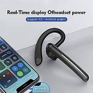 2022 Newest Bluetooth Headset with Microphone Best Blue Tooth Earbuds with Mic for Cell Phones - Noise Canceling