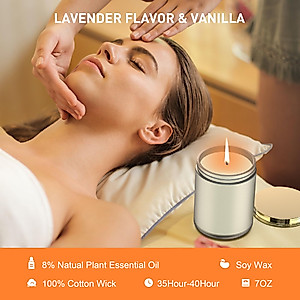 Ohcans Scented Candle Strong Balsam Jar Candles for Large Room Natural Soy Non Toxic Candles Aromatherapy Vanilla Scented Candle for Birthday Gift for Mom Dad