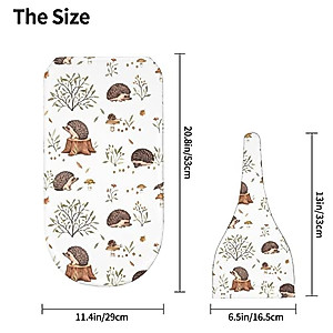 Hedgehog Baby Stuff Mushroom Newborn Swaddle Blanket with Beanie Set, Soft and Stretchy Baby Receiving Blanket Swaddle Sack for Boy and Girl Gift