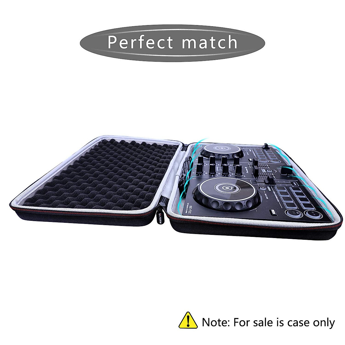 LTGEM EVA Hard DJ Controller Case compatible Hercules Inpulse 200/200 MK2 / Pioneer DJ DDJ-200 Smart/DDJ-WeGO4-K DJ Controller. Case Only!