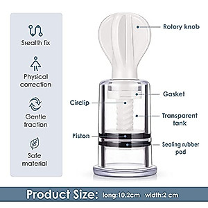 XR 2 x Nipple Corrector Cups - Nipple Inverted, Flat and Shy Nipples, Used for Breastfeeding or Women Twist & Pull Breast Pump - Made Without BPA (Black, 1.5 Inch) (NCC-WTBK-2)