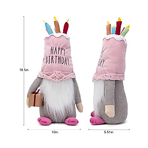 Rae Dunn Kitchen Gnome - Home Decor Decorations - Scandinavian/Swedish/Nordic Tomte Nisse Plush Figurine - 19" Elf with Beard Ornament for Shelf, Table, Desk Décor (Pride (Valentine Gnome))