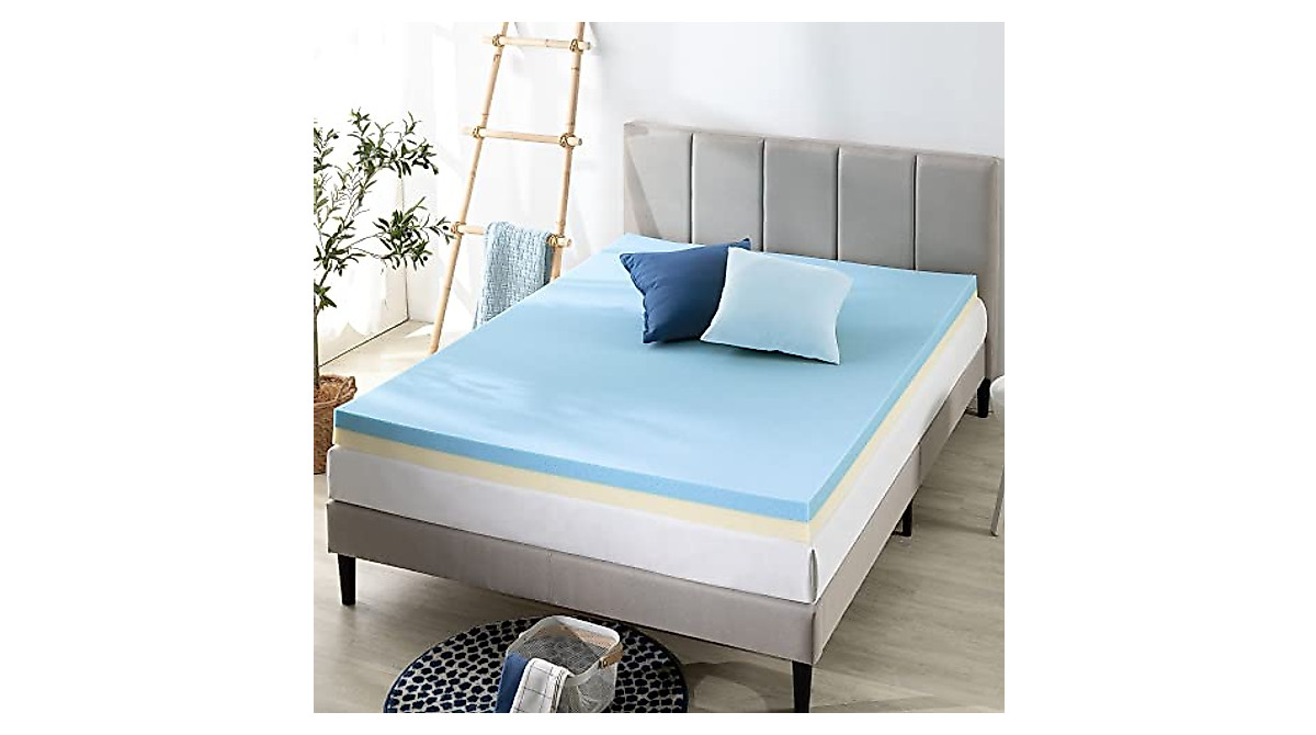 ZINUS Cooling Gel Mattress Topper - Queen Size Comfort