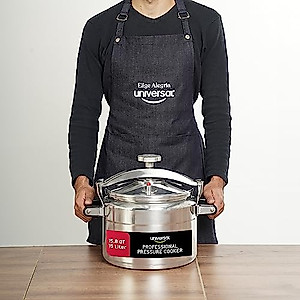 Universal 15.8 Quart / 15 Liter Professional Pressure Cooker, Sturdy, Heavy-Duty Aluminum Construction with Multiple Safety Systems, Commercial Canner Ideal for Industry usages such as Restaurants, Hotels, and Businesses with Large Kitchens