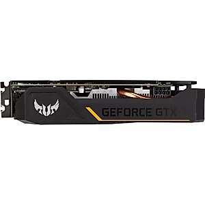 ASUS TUF Gaming NVIDIA GeForce GTX 1660 Ti EVO TOP Edition Graphics Card (PCIe 3.0, 6GB GDDR6, 14Gbps Memory Speed, HDMI 2.0b, DisplayPort 1.4, Space-grade Lubricant, Compact Design, GPU Tweak II)