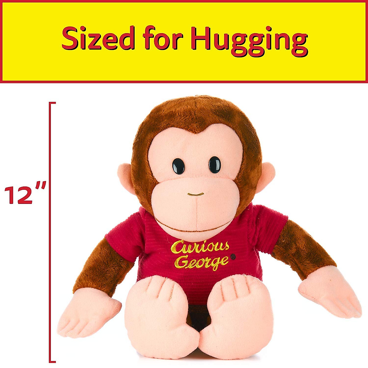 KIDS PREFERRED Curious George Monkey Plush - Classic George 12" Stuffed Animal