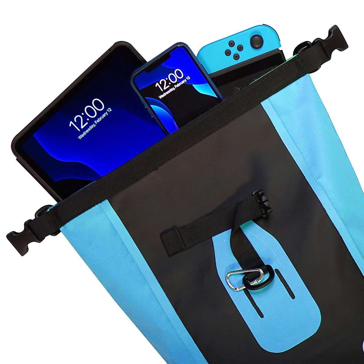 Nupouch Waterproof Crossbody Purse Beach/Sports/Waterproof Bag, Black/Blue