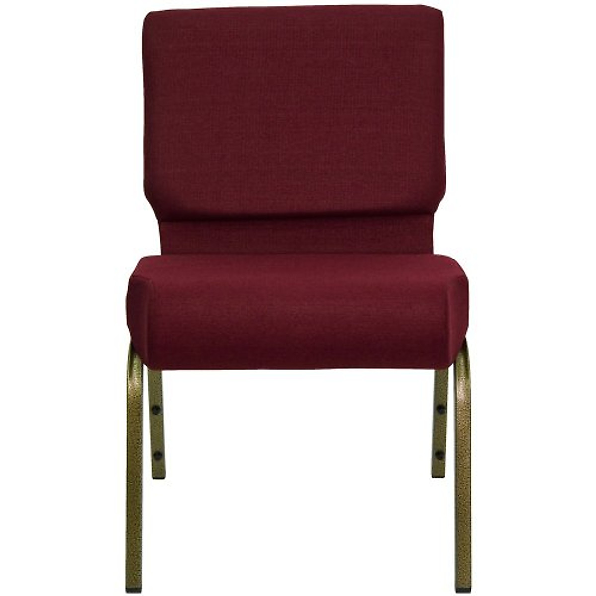 Flash Furniture HERCULES Series 21''W Stacking Church Chair in Burgundy Fabric - Gold Vein Frame