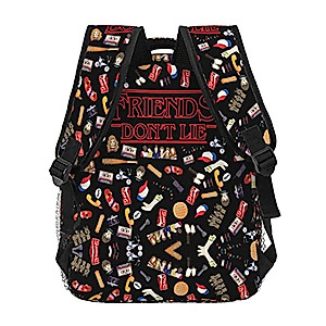 Yshenghong Friends Backpack for Teen stranger 15.7 Inch Bag Laptop Student Large Capacity Book Bag Adult Travel Black