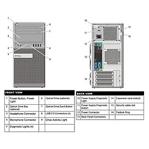 Dell Optiplex 990 Tower Premium Business Desktop Computer (Intel Quad-Core i5-2400 up to 3.4GHz, 16GB DDR3 Memory, 2TB HDD + 120GB SSD, DVDRW, WiFi, Windows 10 Professional) (Renewed)