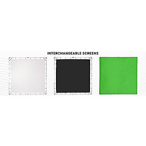 Glow 8x8' Butterfly Light Modifier Scrim Kit w/Lightweight Collapsible Aluminum Frame, Three Diffuser Screen Fabric and Carry Case, Perfect for Still/Video and Portrait Light Diffuser Photography