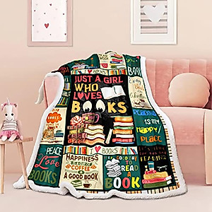 Book Lovers Gifts,Book Lovers Gifts for Women Gifts,Gifts for Readers Book Lovers,Throw Blanket Gifts for Who Like to Read Bookish,Bed Fleece Plush Blankets,Bookworm Gifts for Reading Lover,Throw