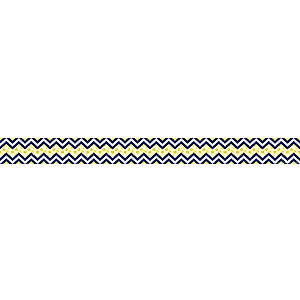 Barker Creek Double-Sided Border 2-Pack, Navy & Yellow Chevron, Decorate Galore with 70' of Border, Coordinating Designs Printed On Both Sides for Twice The Value, 3" x 70' (3694)