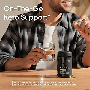 Sports Research Keto MCT Oil Pills from Coconut Oil | Keto Fuel for The Brain & Body - Non-GMO Verified, Soy & Gluten Free Liquid Softgels (240 Count)