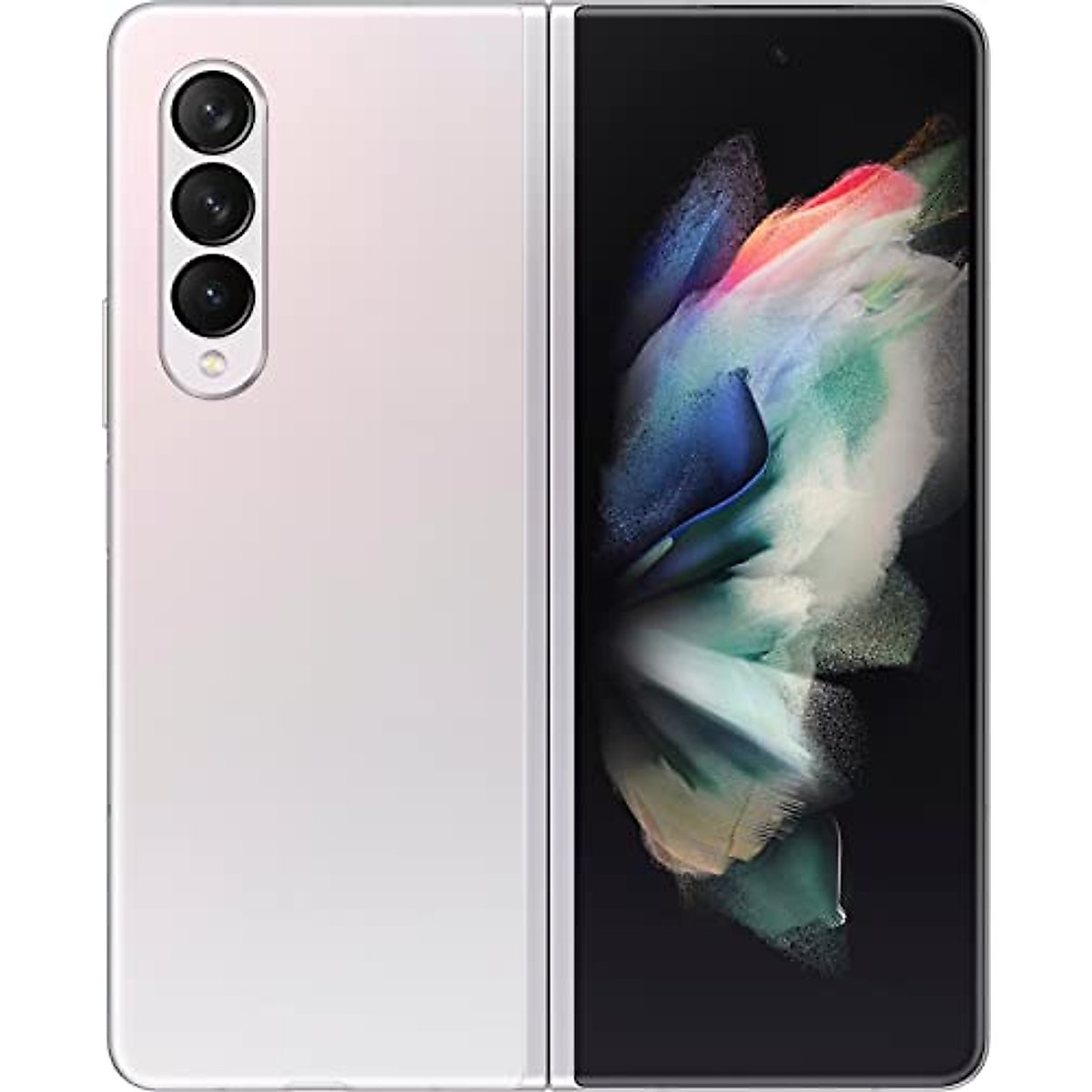 Samsung Galaxy Z Fold3 Fold 3 5G T-Mobile Locked Android Cell Phone US Version Smartphone Tablet 2-in-1 Foldable Dual Screen Under Display Camera - (Renewed) (256GB, Phantom Silver)