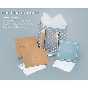 Suavell Mother Son Necklace. Sterling Silver Double Circle Necklace for Women. Mothers Day Gifts from Son. Mother Son Gifts for Mom and Sentimental Mom Birthday Gifts. Interlocking Circle Necklace