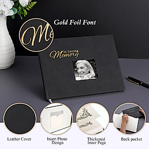 Funeral Guest Book For Memorial Service ,Funeral Sign In Book for guests,Hardcover Funeral Guest Books Celebration of Life,In Loving Memory Guest Sign In Book for Funeral,Total 88 pages for 280 Guests