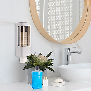 [100 Count - 2 oz] Small Paper Cups, Mouthwash Cups Bathroom Cups Mini Cups Small Disposable Cups