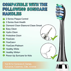 Toothbrush Replacement Heads Compatible with Philips Sonicare, 8 Pack, Electric Brush Head