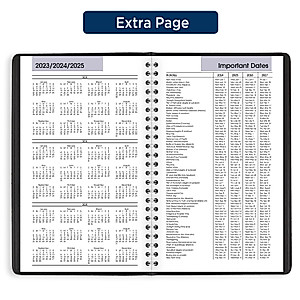 AT-A-GLANCE 2024 Daily Planner, DayMinder, Quarter-Hourly Appointment Book, 5" x 8", Small, Black (G1000024)