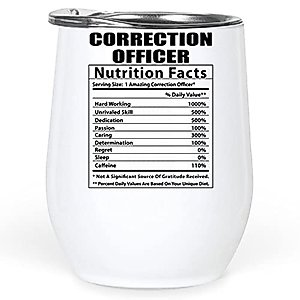 Lovesout Funny Correction Officer Nutritional Facts Gifts Tumbler 12 Oz Christmas 2024 Ideals