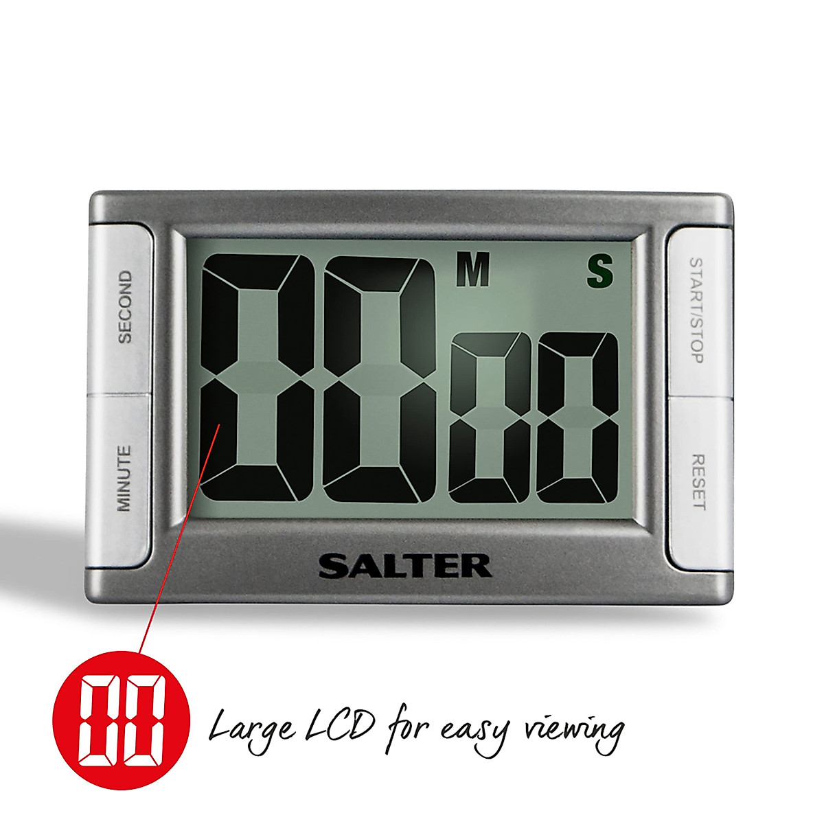 Salter Contour Electronic Timer, Black, One Size