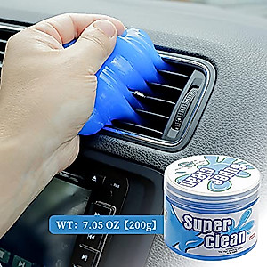 HoHoZBG Car Cleaning Gel, Car Detail Tool Cleaning Gel, Car Interior Putty Cleaner, Universal Keyboard Notebook Cleaning Gel Magic Cleaning Mud 200g Yellow