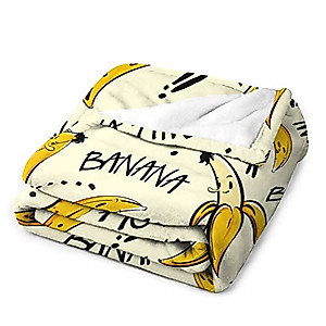 STWINW Funny Banana Throw STWINW Gifts for Women Men Ultra Soft Throw Blankets Lightweight Couch Bed STWINW Warm Plush Flannel STWINW 40''x50'' Cooling STWINW Home Decor Blanket