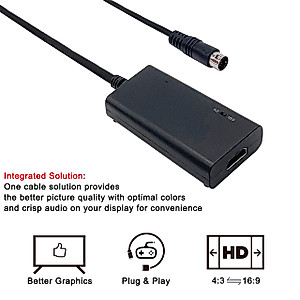 HDMI Cable for Sega Genesis Model 1/2 / 3, Sega CD, Sega CDX, Sega 32X, Sega Nomad, Original Sega Master System Console