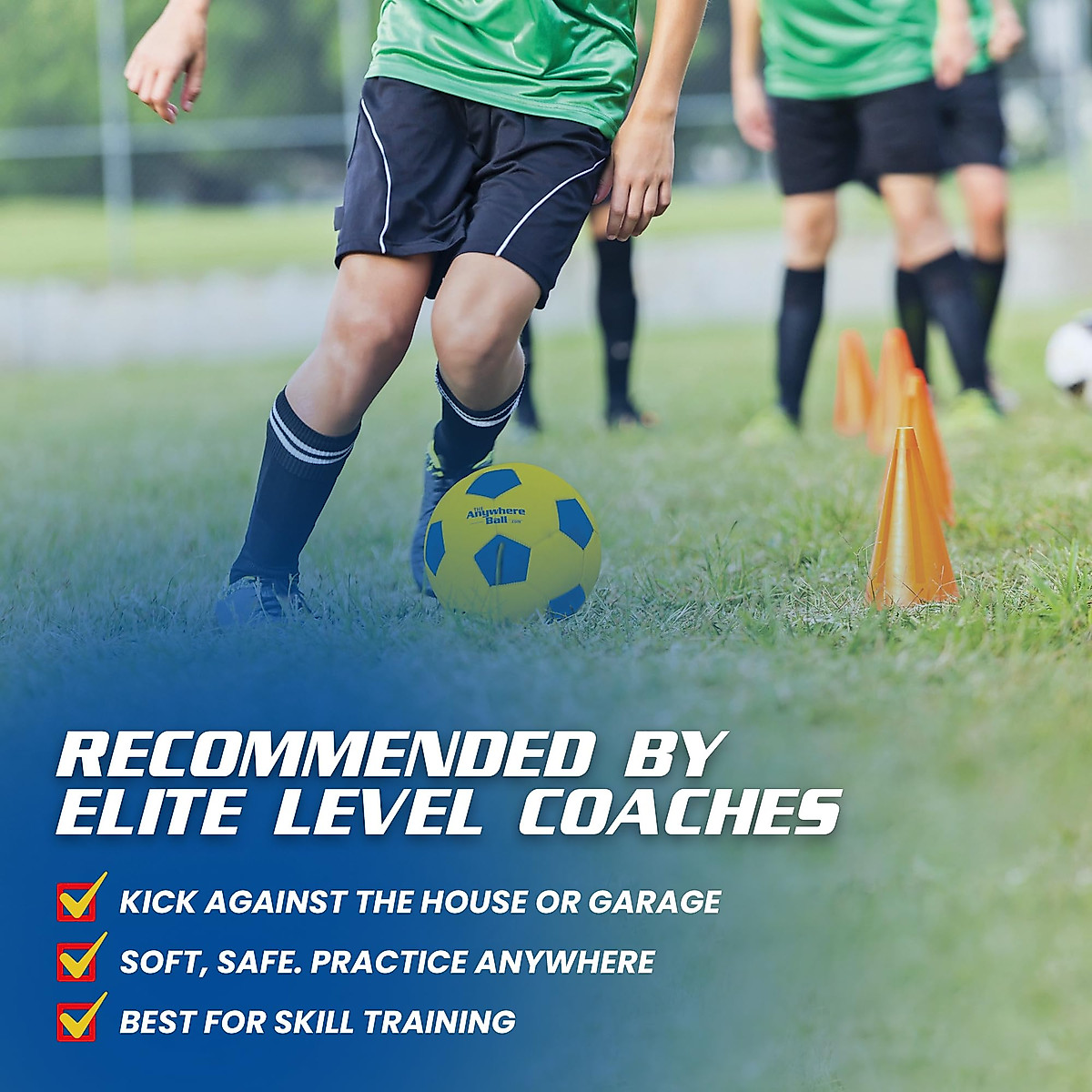 Kids Foam Soccer Ball - Super Soft for Junior Soccer - Yellow