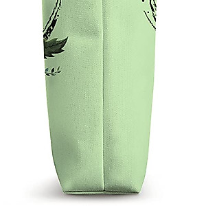 Corgi Dog Heartbeat With Paw Prints On Green Tote Bag