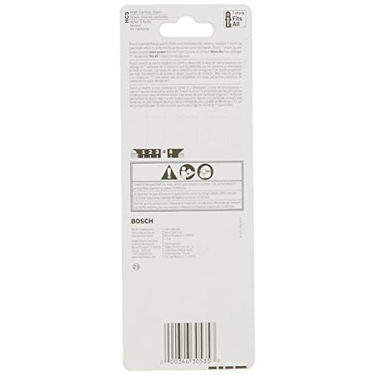 BOSCH T313AW3 3-Piece 6 In. Knife Edge Special for Soft Materials T-Shank Jig Saw Blades