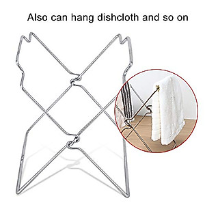 Nicoone Foldable Trash Bag Holder Trash Bin Stand, Folding Mini Plastic Bag Trash Bin Holder Garbage Bags Storage Rack, Space Saving Kitchen Organizer