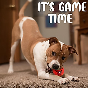 HDSX 4 Pack 2.8" Smiley Face Squeaky Dog Toys Soft Dog Balls Latex Rubber Squeak Dog Toys for Small Medium Puppy Pet Dogs (Emoji)