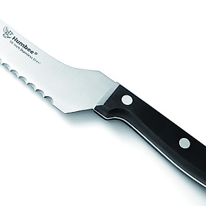 HUMBEE, 10 inch Offset Bread Knife Serrated Knife Wave Edge Blade