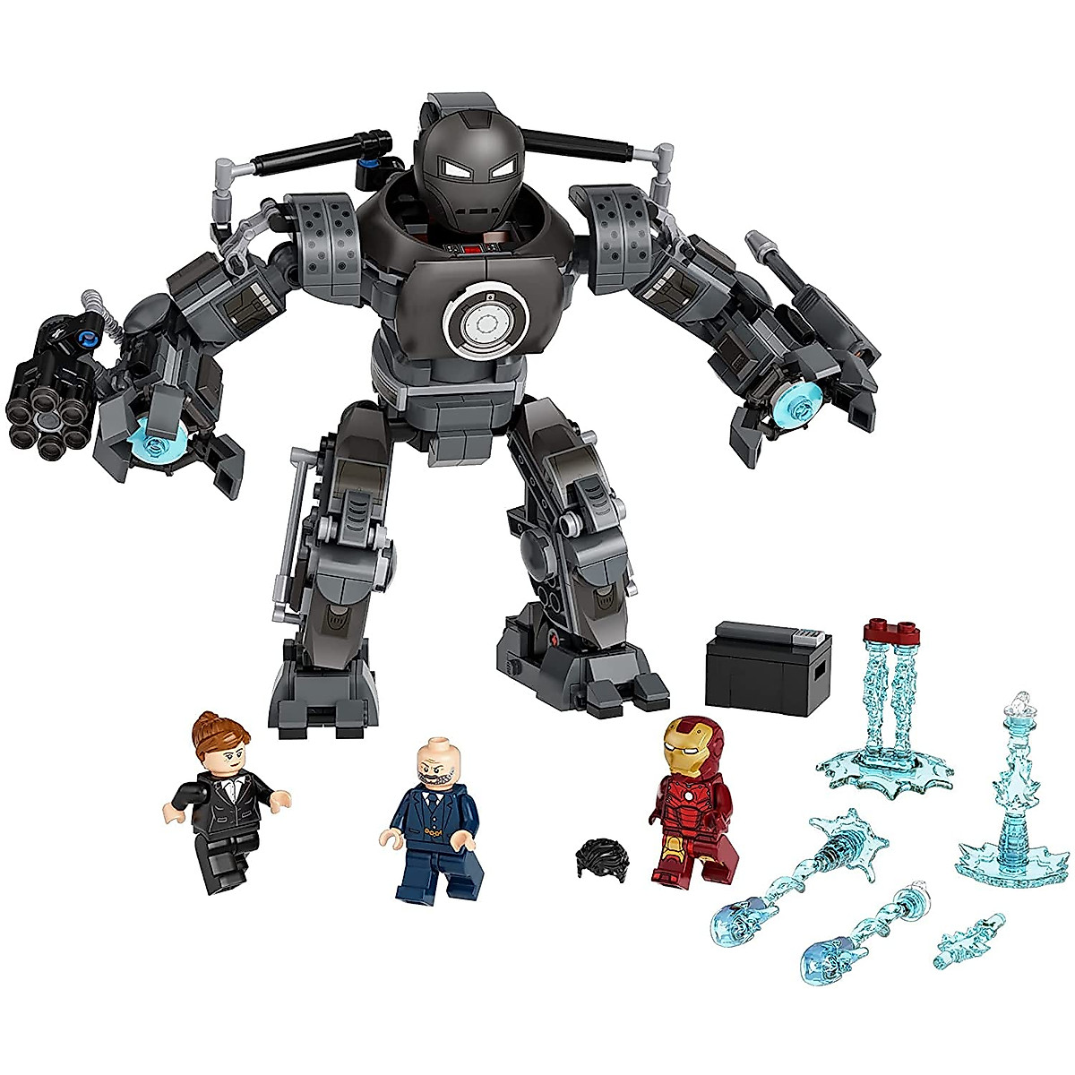 LEGO Marvel Iron Man Monger Mayhem Set 76190, Avengers Mech Building Toy, Action Figure, with Iron Man, Obadiah Stane and Pepper Potts Minifigures, Gift for 9 Plus Year Old Boys and Girls