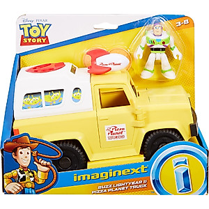 Fisher-Price Imaginext Preschool Toy Disney Pixar Toy Story Buzz Lightyear Figure & Pizza Planet Truck for Pretend Play Kids Ages 3+ Years