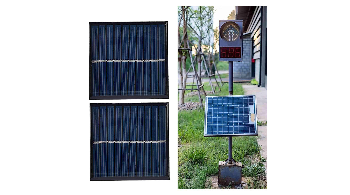 2Pcs Mini Solar Panel 0.7W 5V 0‑140mA, 70 x 70mm Solar Panel, Portable ...