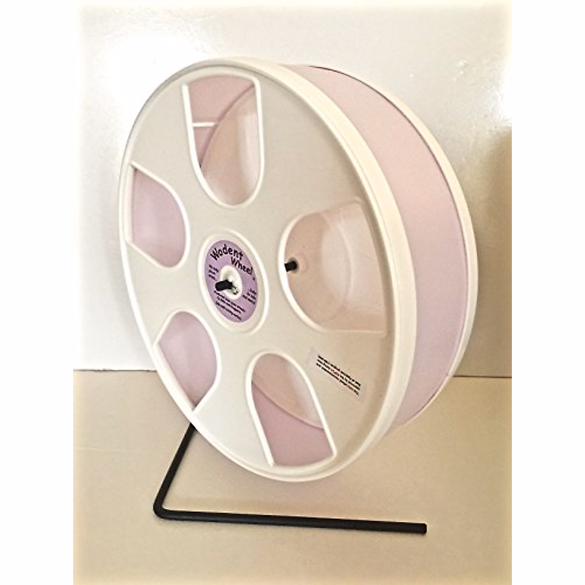11" Diameter WODENT Exercise Wheel(Total HT. 12.3") W. Safety Shield & Assembled (Lavender & White)